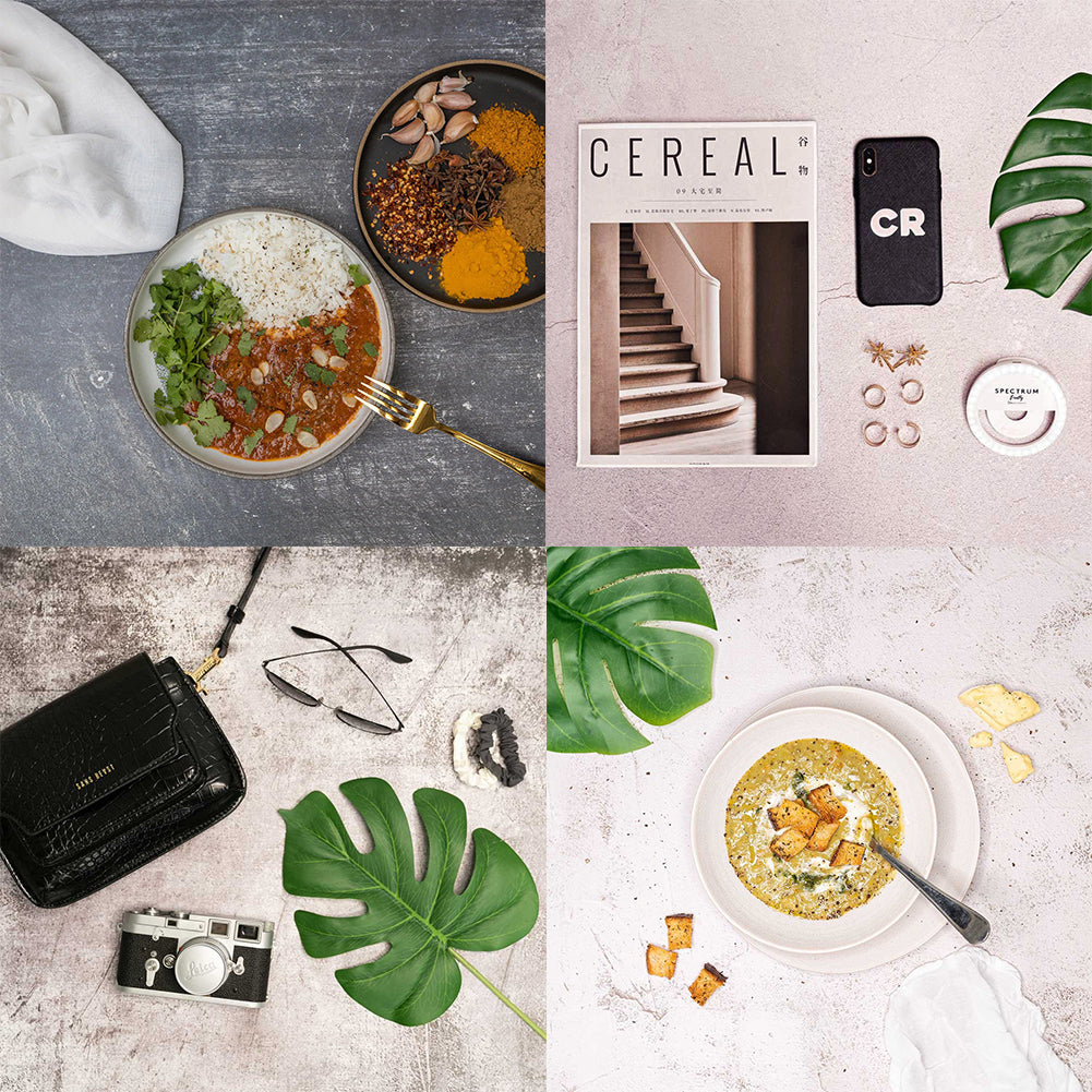 Content Creators Delight 'Concrete Bundle' Flat Lay Backdrop Set | Hypop