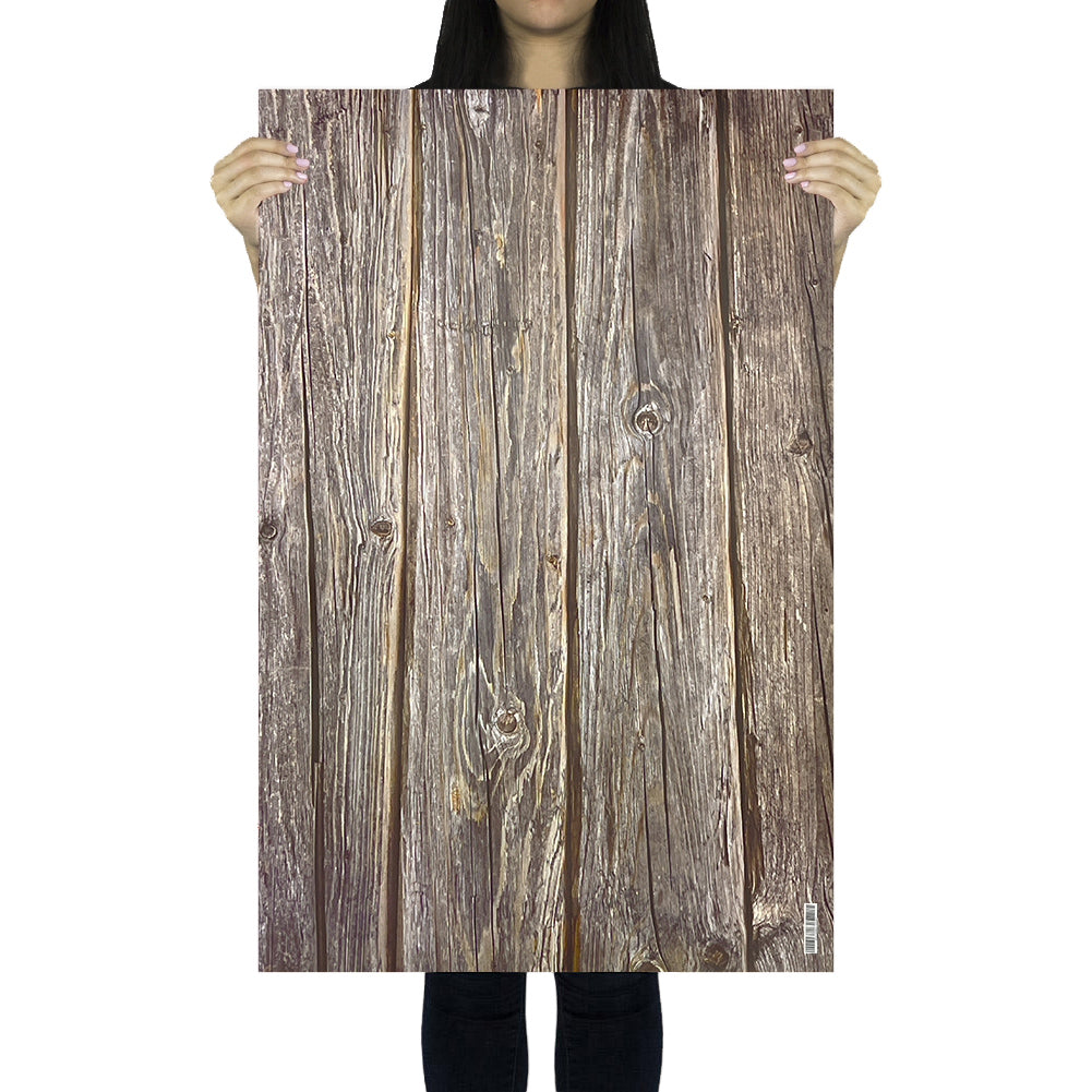 Flat Lay Instagram Backdrop - 'Fitzroy' Vintage Brown Wood (56x 87cm ...