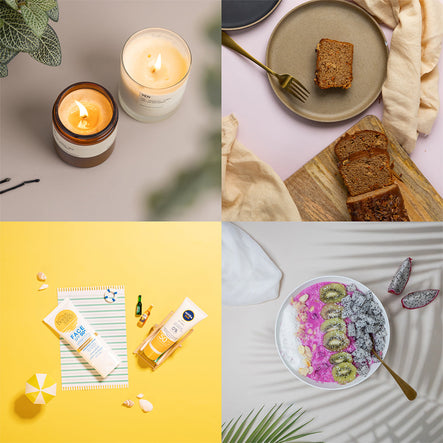 Flat Lay Instagram Backdrop - Beige Bundle | Hypop