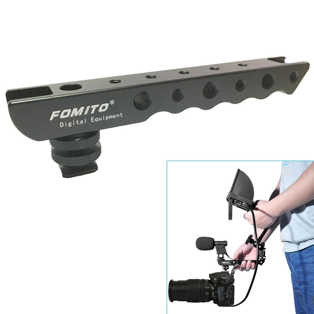 Fomito Aluminium Video Stabilising Shooting Handle Cold Shoe Extender ...