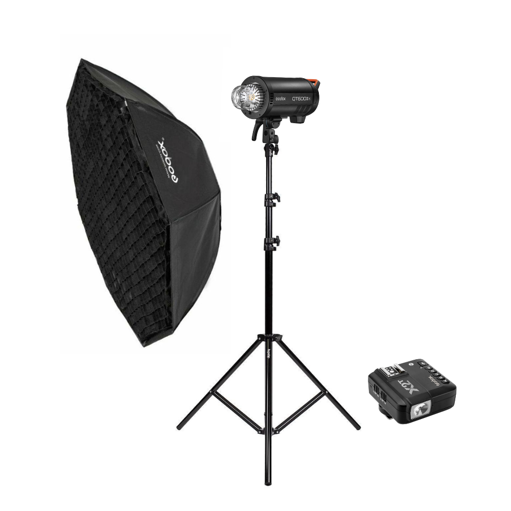 Single Godox QT600IIIM 600W HSS Professional Flash Strobe Lighting Kit ...