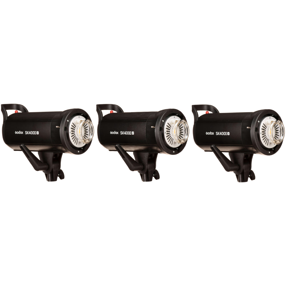Godox Triple SK400II-V 400W Studio Flash Strobe Head with LED Modelling ...