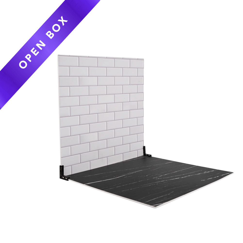 ProBoards Flat Lay Photography Rigid Black & White Marble + Subway Til ...