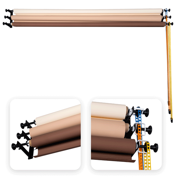 Photography Triple (3) Axis Roller Wall Mounting Manual Backdrop | Hypop