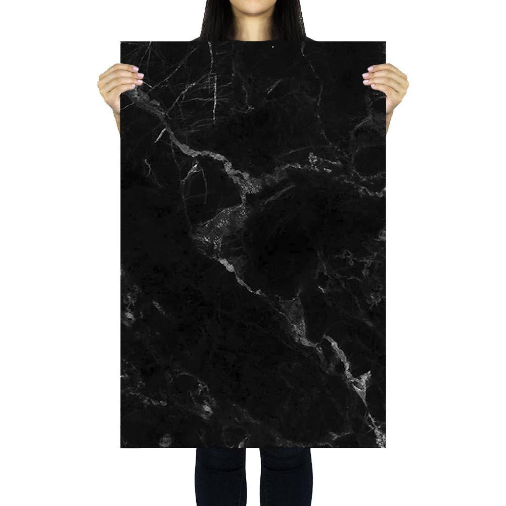 Flat Lay Instagram Backdrop - 'Paddington' Black Marble (56cm x 87cm ...