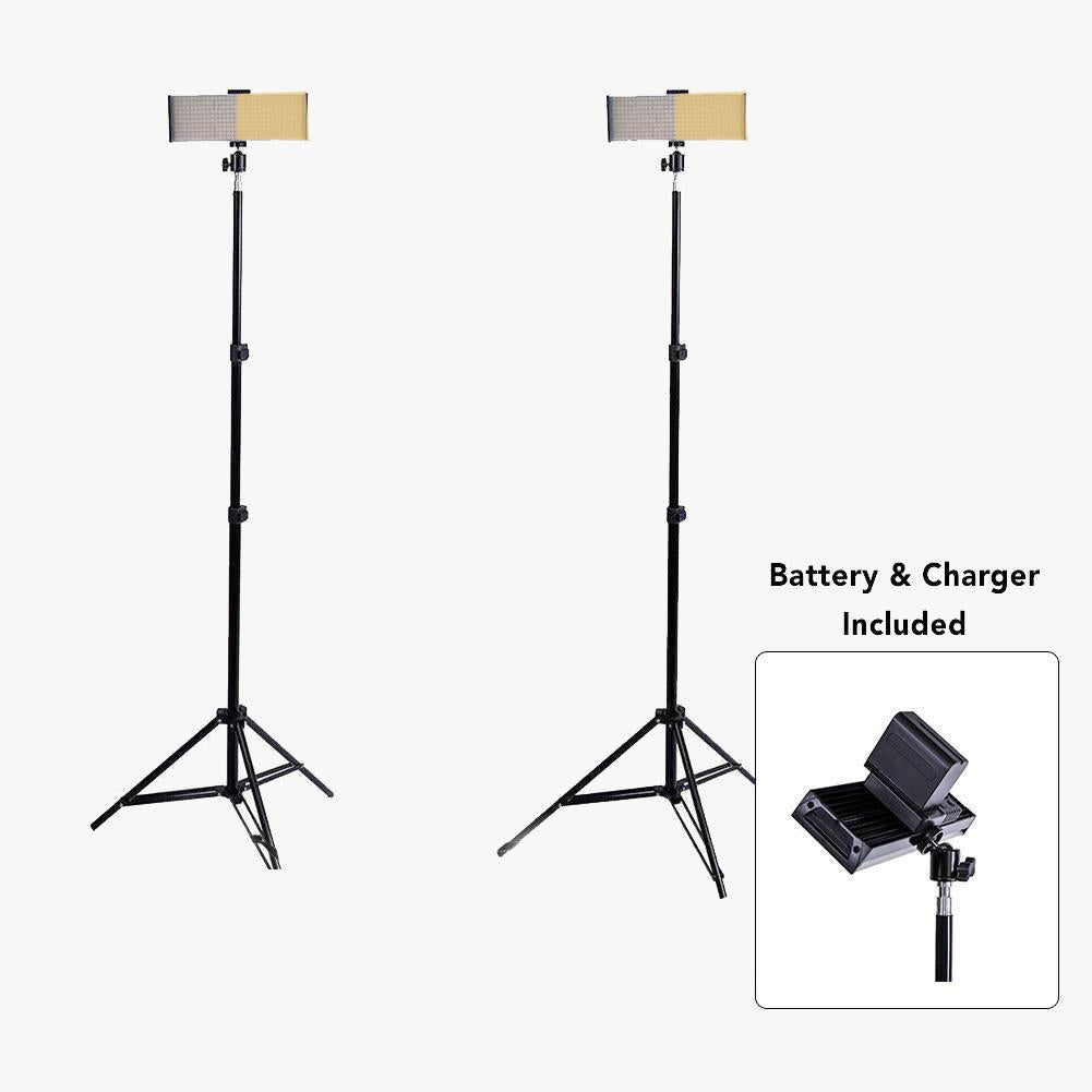 9" LED Photography Video DIY Studio Lighting Kit - 2x 'DUO' Crystal Lu ...