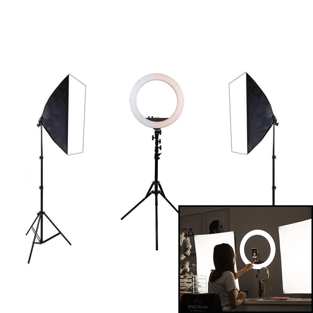 18" Diamond Luxe Diva Ring Light Complete Make Up and Beauty - Spectrum ...