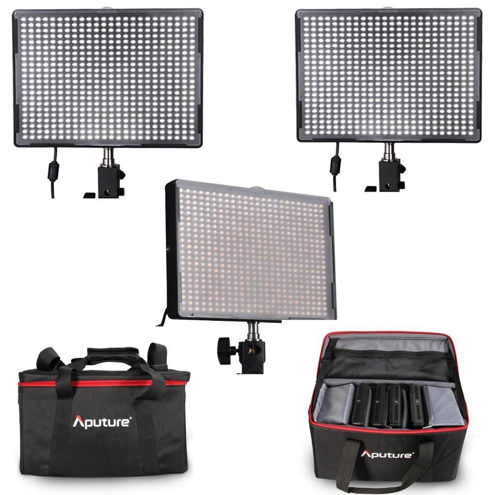 Aputure 3x HR672 LED Video Continuous Portable Lighting Kit – Hypop