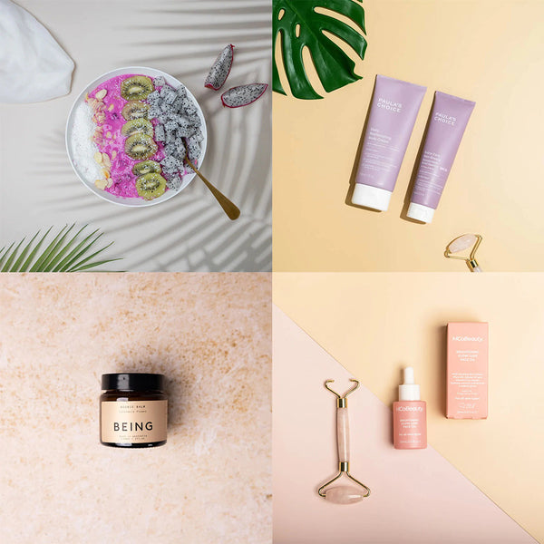 Flat Lay Instagram Backdrop - Beige Bundle | Hypop