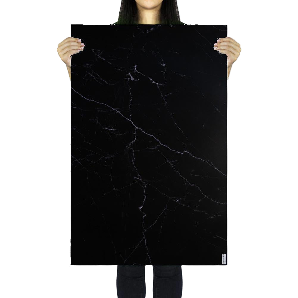 Flat Lay Instagram Backdrop - 'Toorak' Black Marble (56cm x 87cm) – Hypop