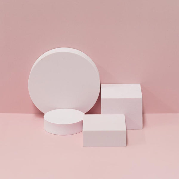Geometric Foam Styling Props For Photography - Blush Pink 4 Pack | Hypop