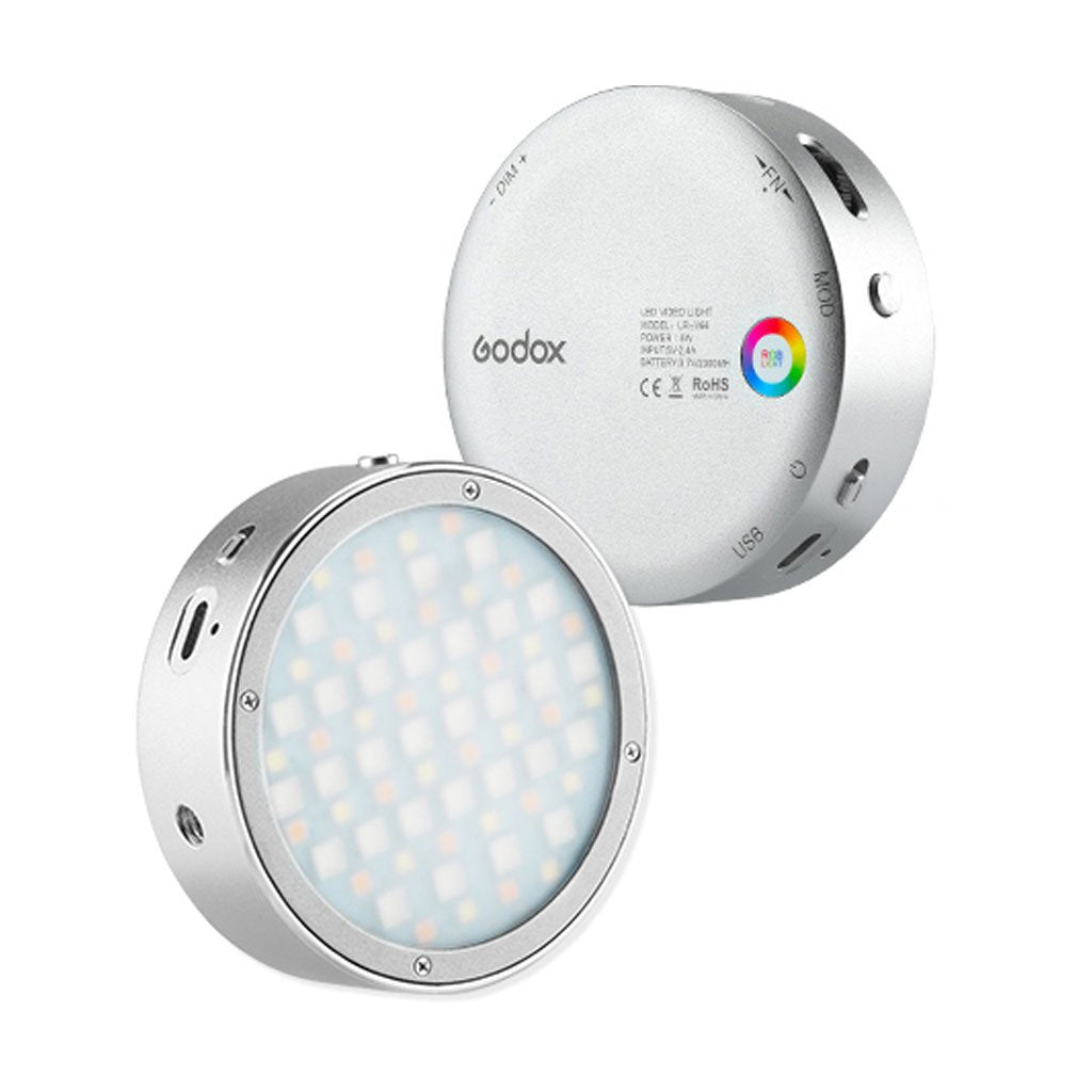 Godox R1 Round RGB LED Mini Creative Handheld Light | Hypop