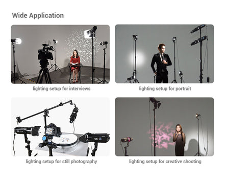 Godox S30 5600K Focusing LED Light with SA-08 Barn Door | Hypop