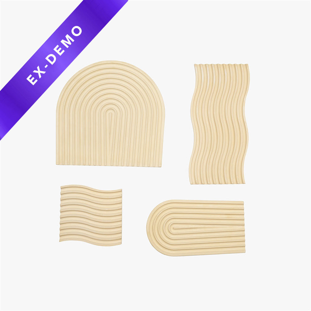 Grooved Arch Wave Photography Styling Handmade Plaster Props - 4 Pack ...