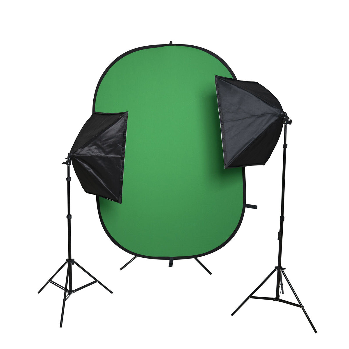 Digital Media Green Screen Kit With Backdrop & Double Softbox | Hypop