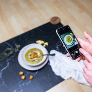 Flat Lay Instagram Backdrop - 'Paddington' Black Marble (56cm x 87cm ...