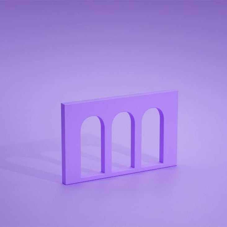 Propsyland Purple Triple Arched Raised Wall Styling Prop – Hypop