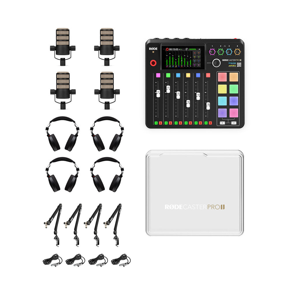 Rode Ultimate 'Quad Pod' Complete RodeCaster Pro II Four Person ...