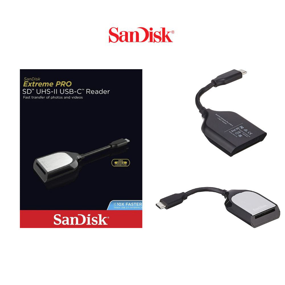 SanDisk Extreme PRO SD UHS-II USB Type-C Card Reader Writer (Black) – Hypop