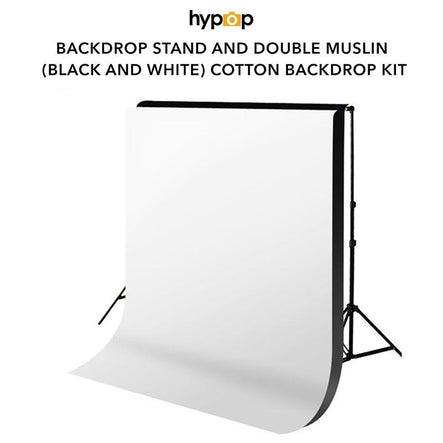 Hypop Backdrop Stand and Double Muslin Cotton Backdrop Kit