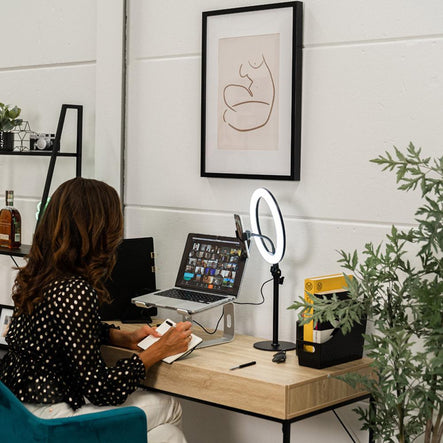 10" Black LED Table Ring Light - Opaluxe | Hypop