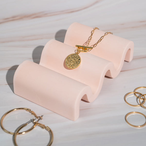 Wavy Tray Plaster Photography Styling Prop - Blossom Pink | Hypop