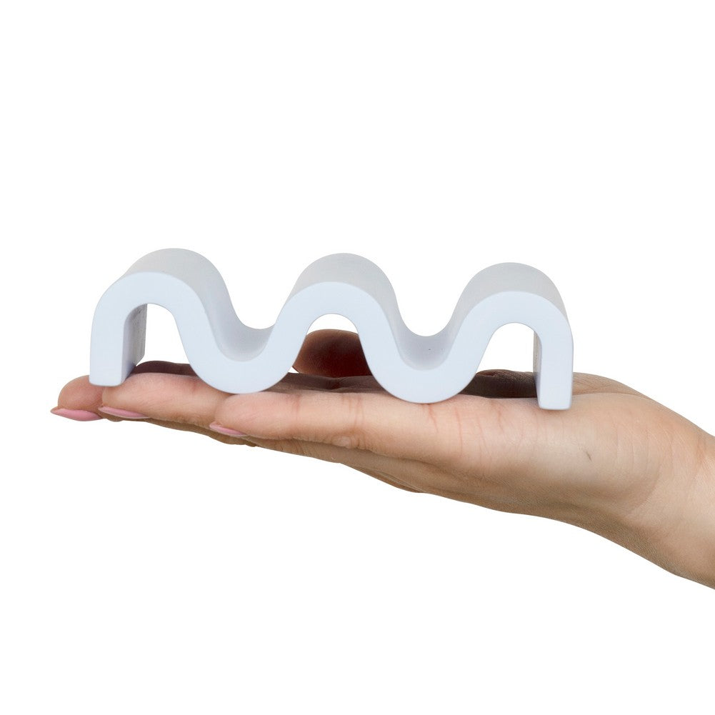 Grooved Arch Wavy Tray Photography Styling Prop - White Dove | Hypop