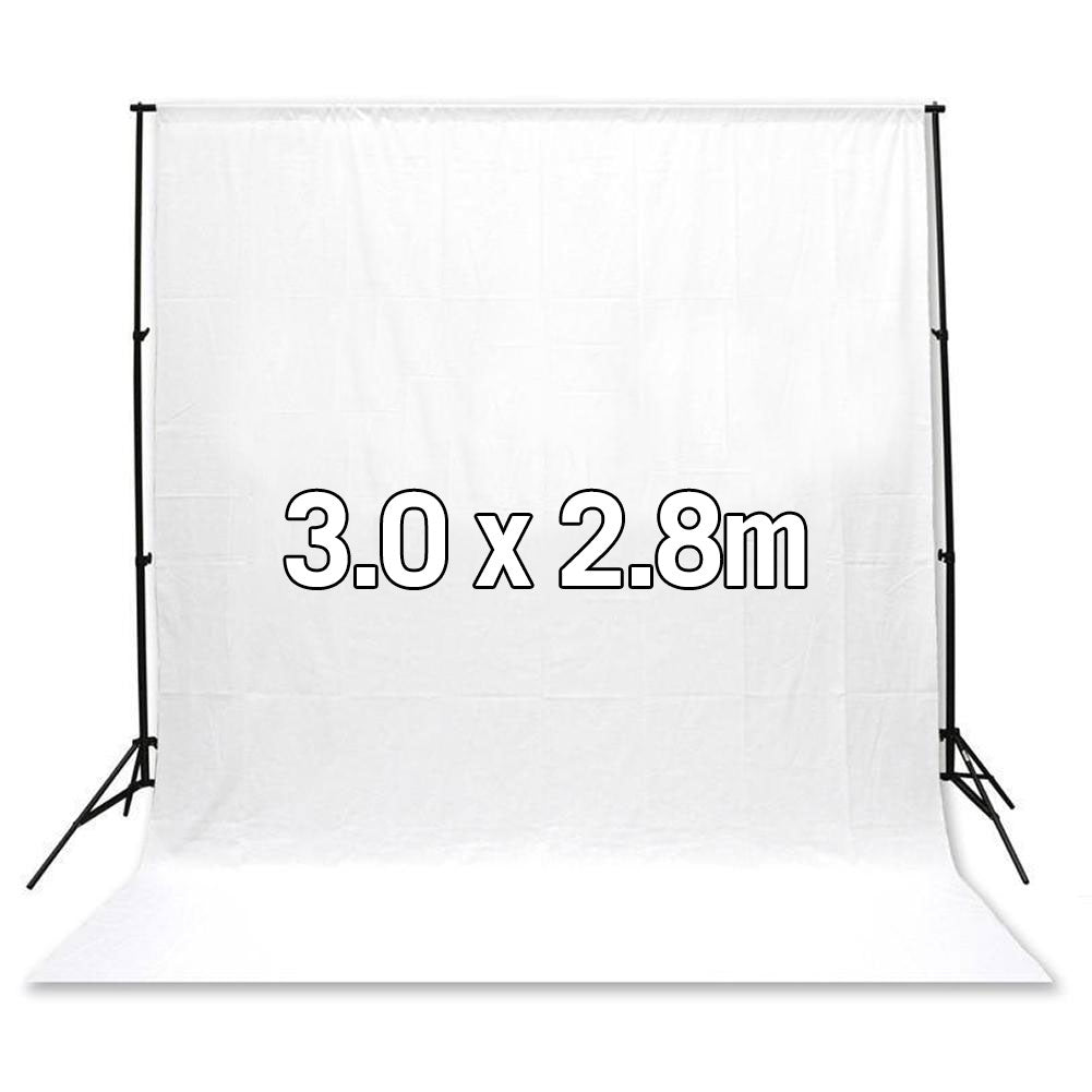 White 3m x 2.8m Cotton Muslin Studio Photography Video Backdrop – Hypop